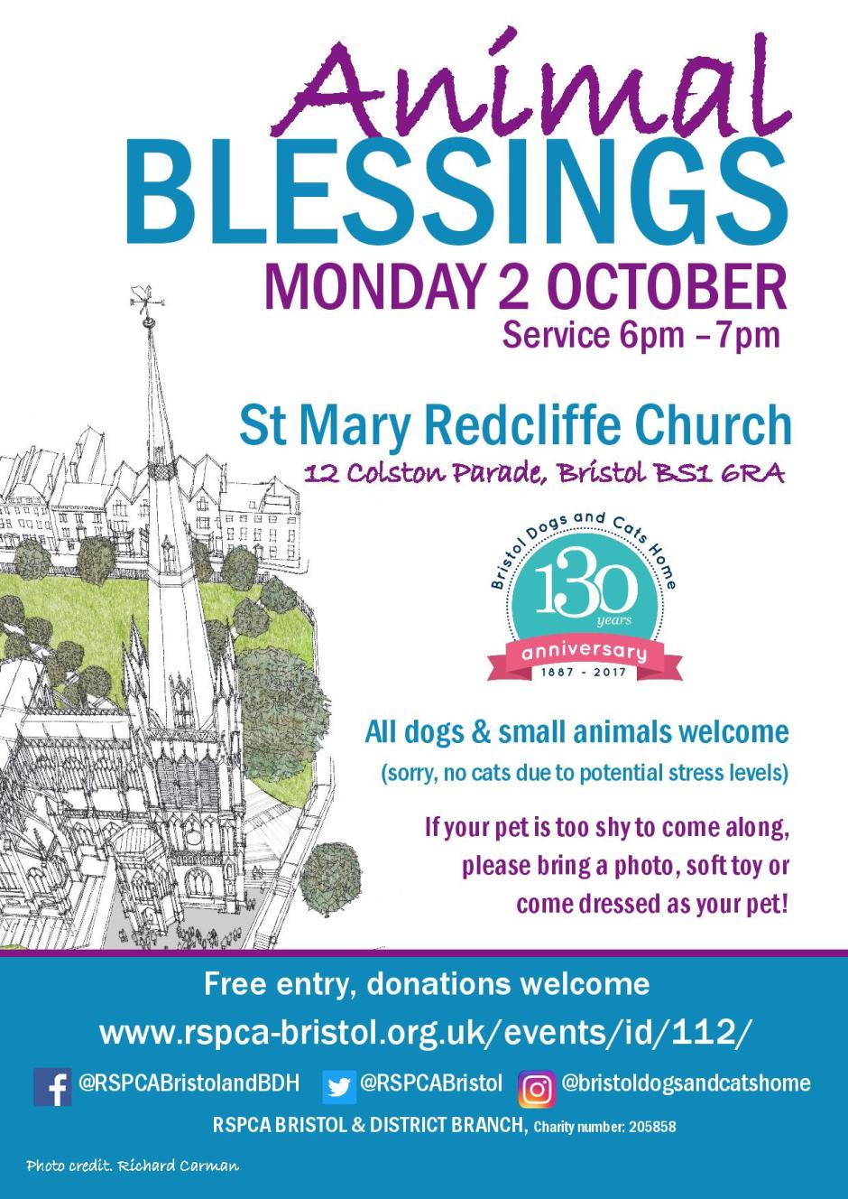 Animal Blessings Service at St Mary Redcliffe Church: four-legged ...