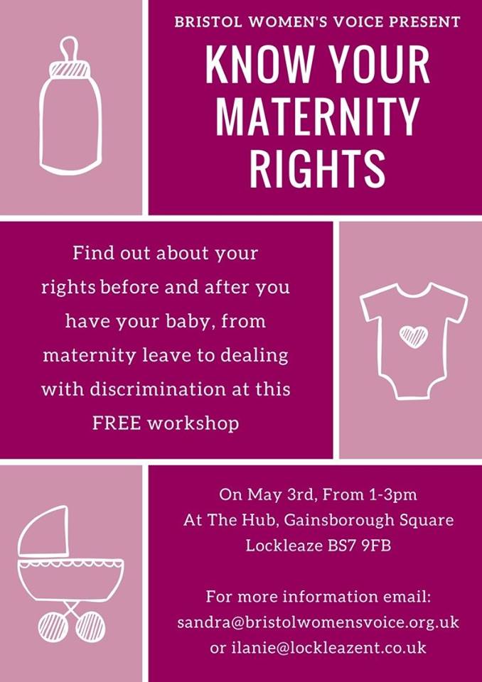 Know Your Maternity Rights: Free Workshop on Thursday 3rd May | Bristol Mum