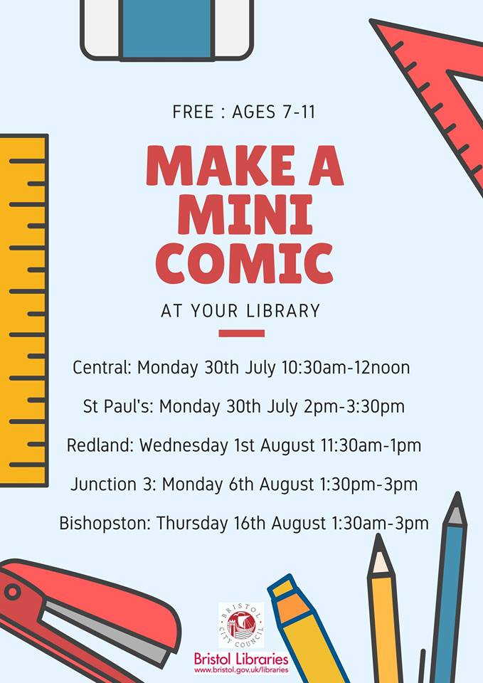 Make A Mini Comic: free kids’ activities at Bristol libraries this ...